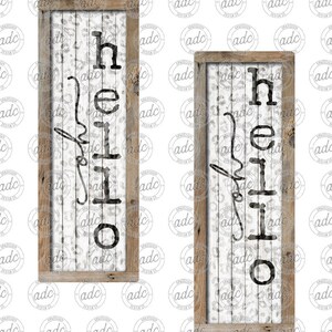 DIGITAL FILE Oh Hello Sign Vertical Sublimation Design - Etsy