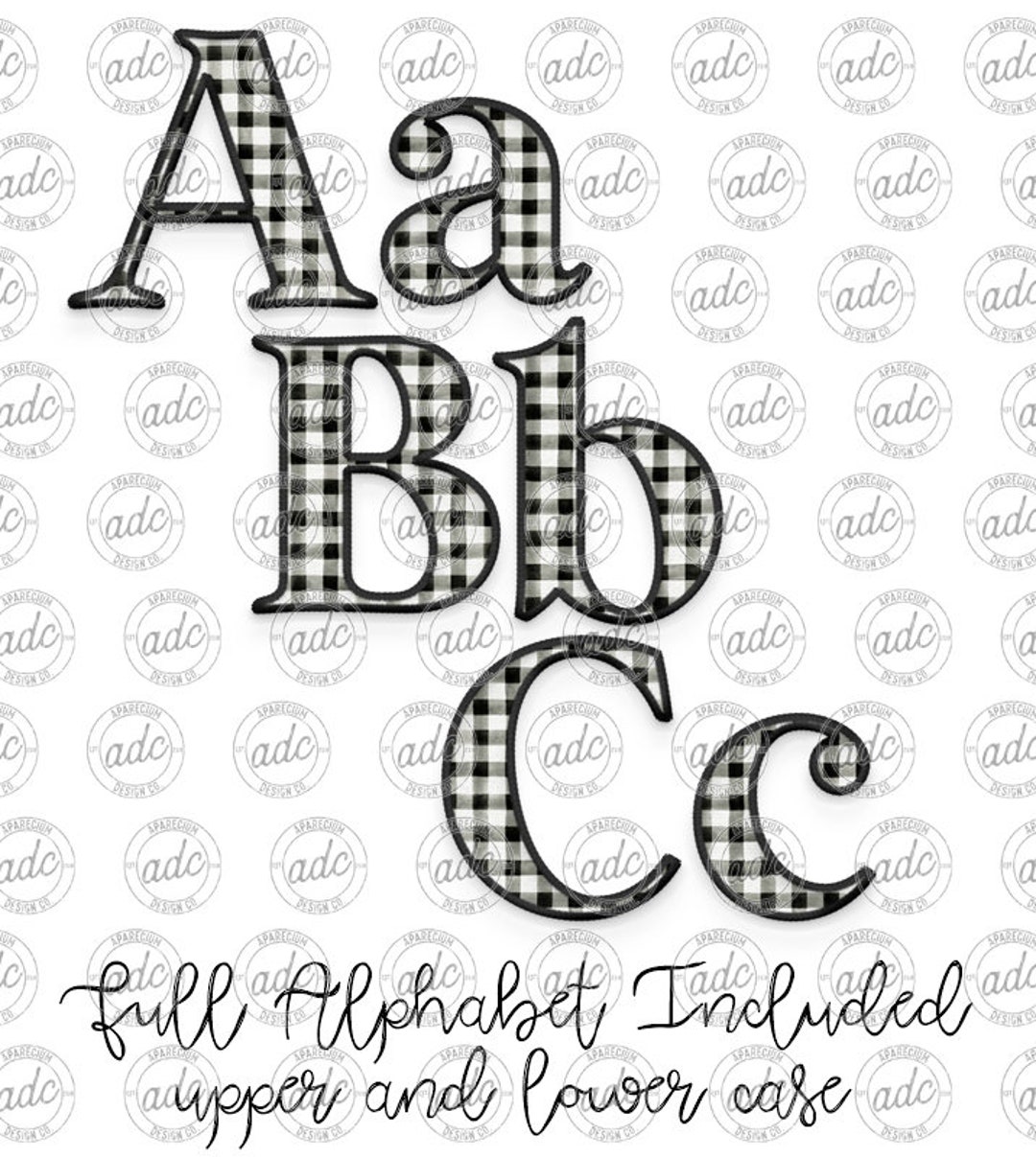 DIGITAL FILE White Buffalo Plaid Faux Satin Embroidery Applique ...