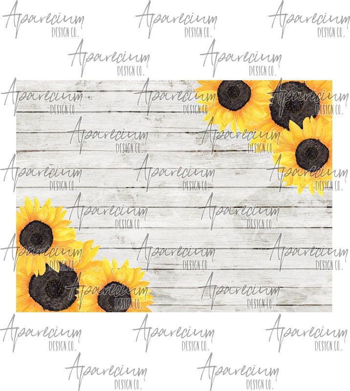 DIGITAL FILE White Wooden Shiplap Sunflower Rectangle Cutting Board ...