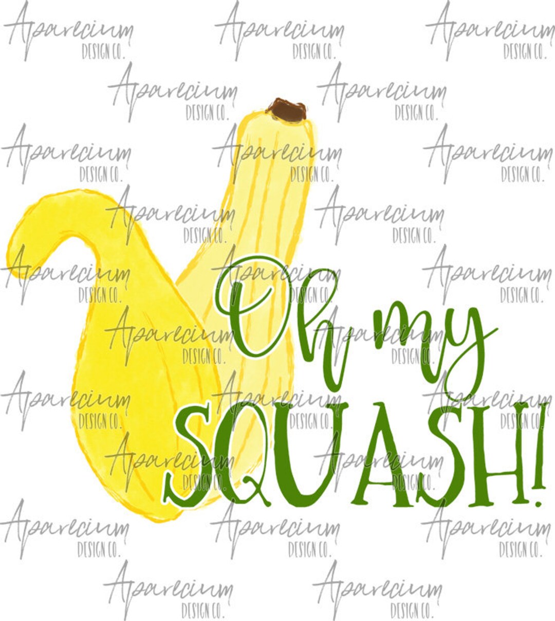 DIGITAL FILE Oh My Squash Watercolor Sublimation Design - Etsy