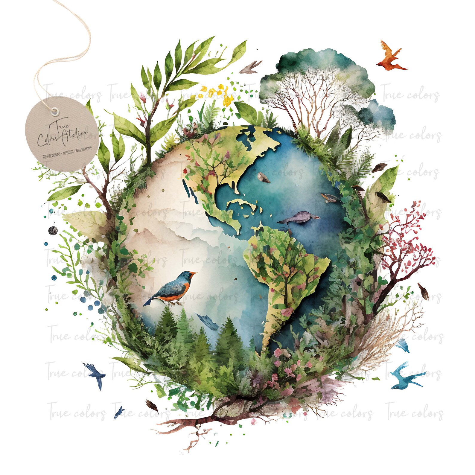 Beautiful Earth,earth Day Print,eco-friendly,green Living,earth ...