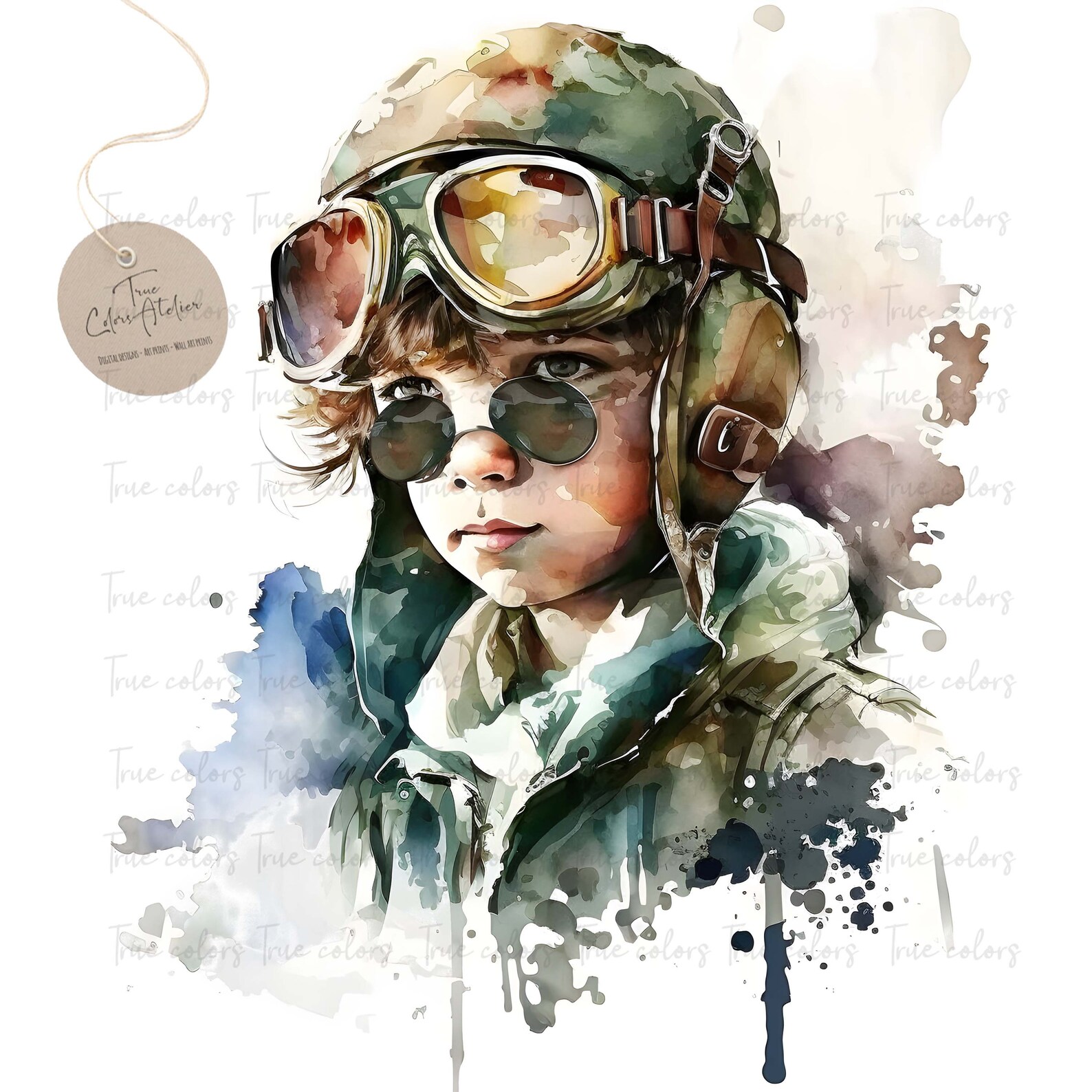 Little Aviator Pilot Boys Aviator Clipart Instant Download PNG File 300 ...