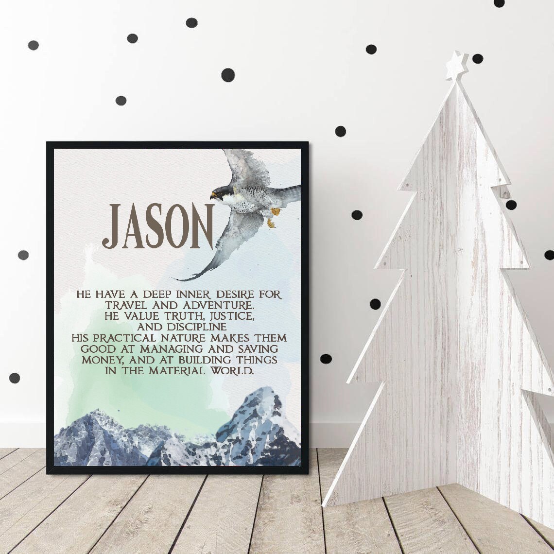 JASON Personalised Name PrintJason Name Meaning ArtBaby | Etsy