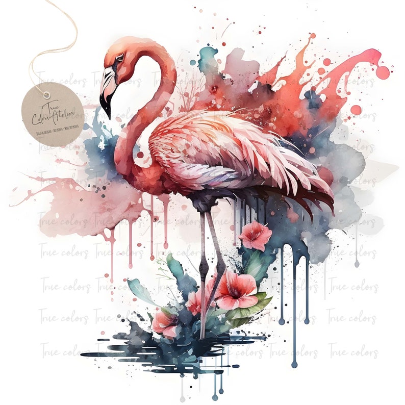 Flamingo Decor Flamingo Gifts Pink Flamingo PNG Watercolor Flamingo ...