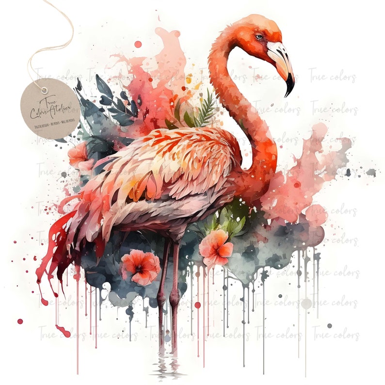 Flamingo Decor Flamingo Gifts Pink Flamingo PNG Watercolor Flamingo ...
