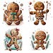 Gingerbread Man Clipart Commercial Use High Quality PNG Digital ...
