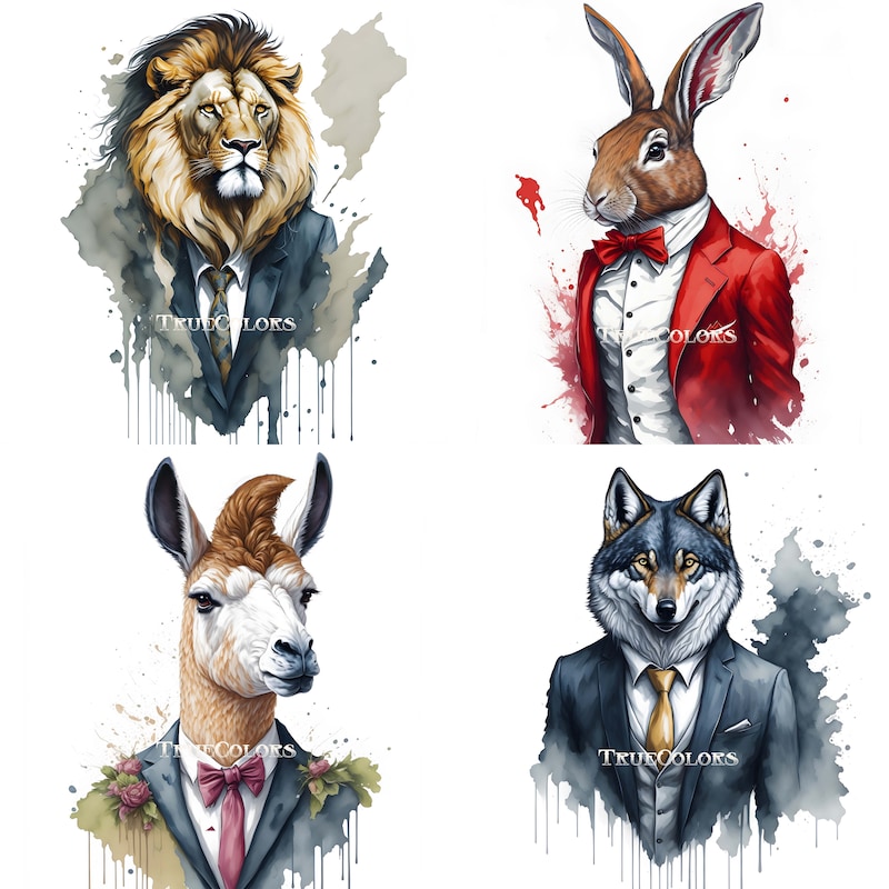 Animals in Suits - Etsy