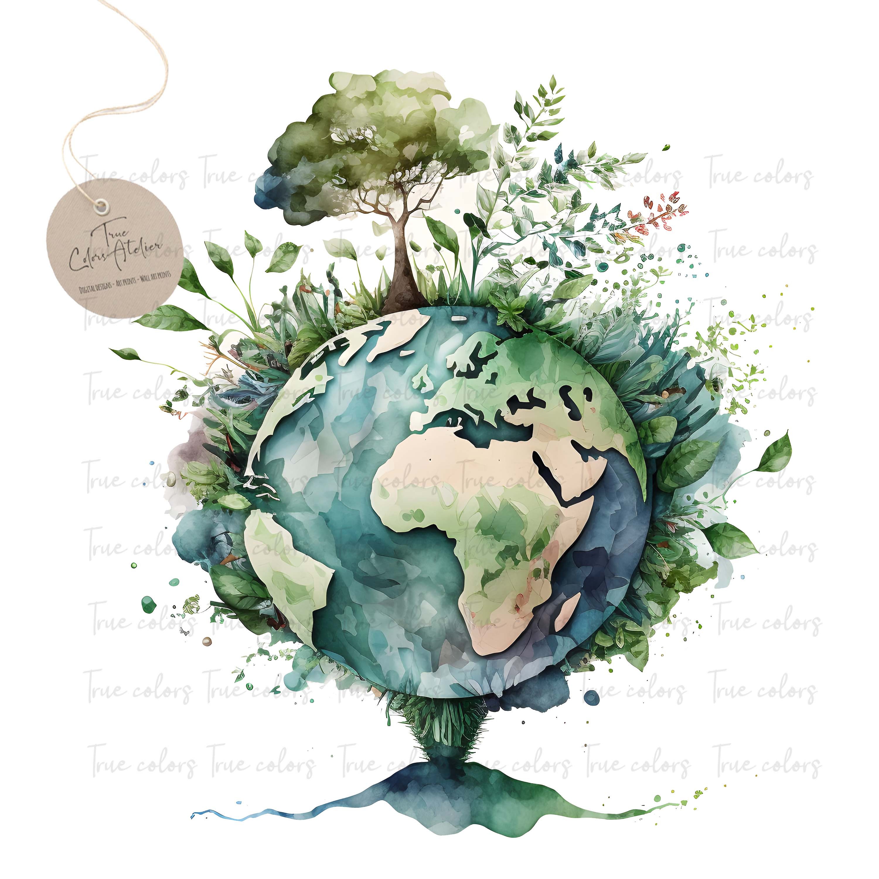Beautiful Earth,earth Day Print,eco-friendly,green Living,earth ...