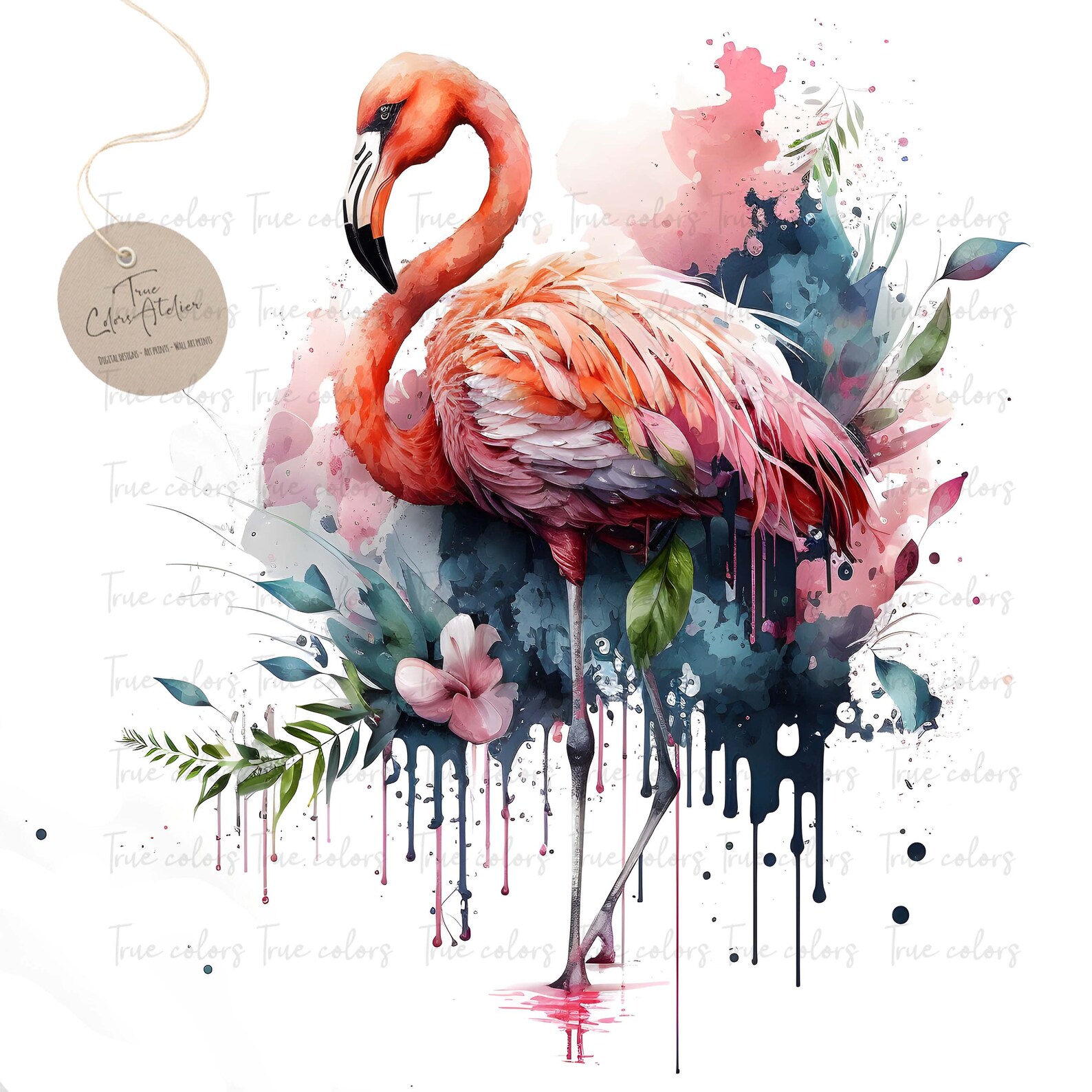 Flamingo Decor Flamingo Gifts Pink Flamingo PNG Watercolor Flamingo ...