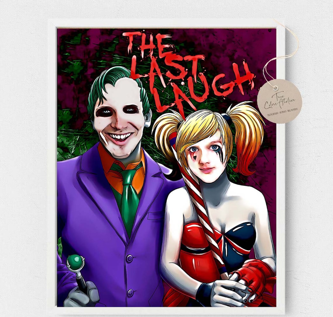 Joker & Harley Quinn Couple Portrait Personal Print Custom Portrait ...