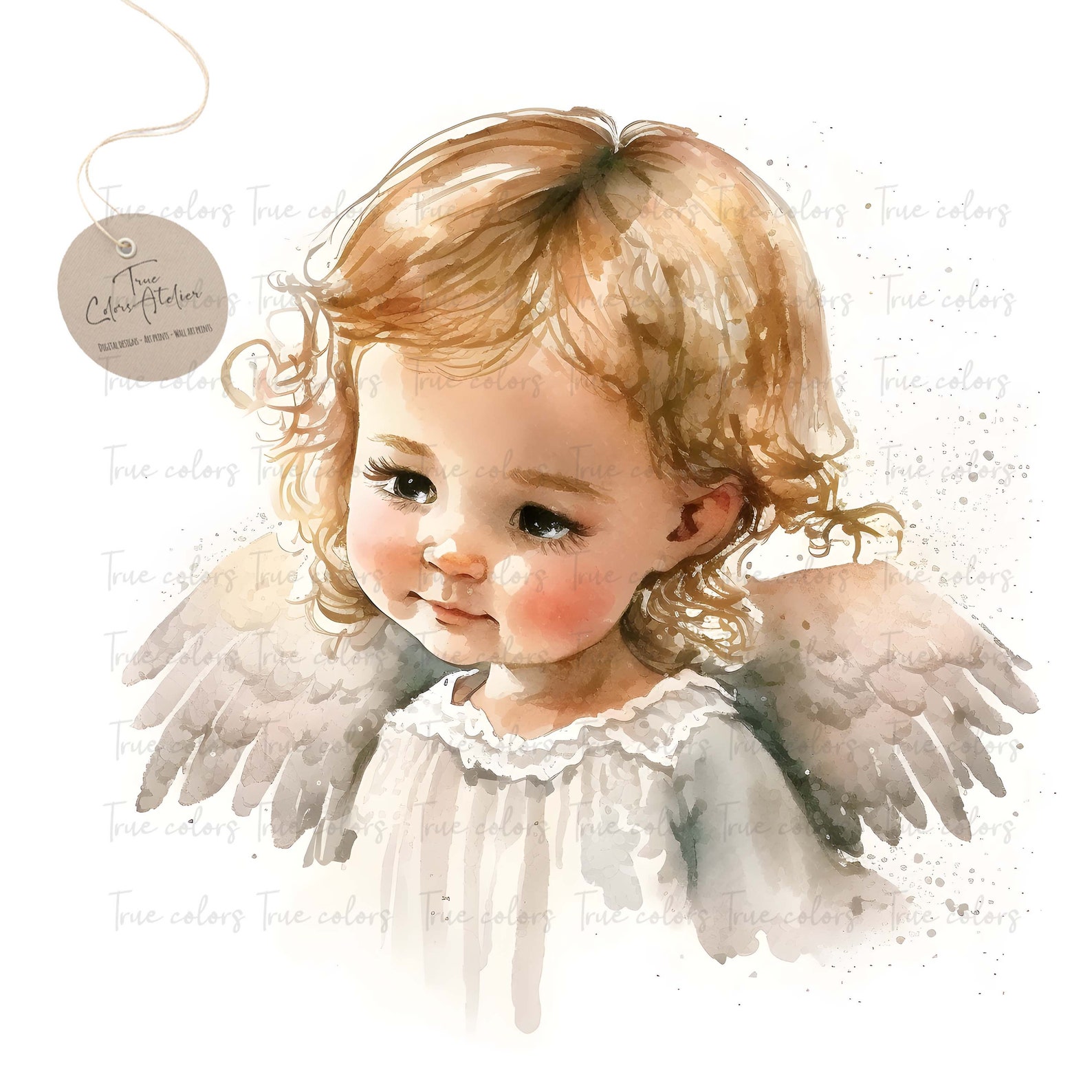 Litlle Angel Print Angel Watercolor Clipart Png Girl Clip Art Png Angel ...