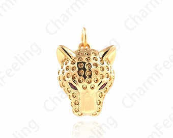 Money Leopard Pendant, Feline Charm, Leopard Charm, 18K Gold Filled ...