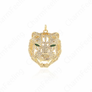 10pcs 13x20mm 14k Gold Brass Leopard Charm Pendants ZX4185 10pcs 13x20mm 14k Gold Brass Leopard Charm Pendants ZX4185