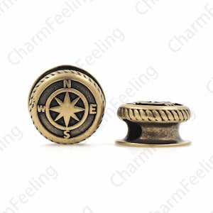 Vintage Compass Spacer Beads, Compass Spacer Beads, Compass Charm ...