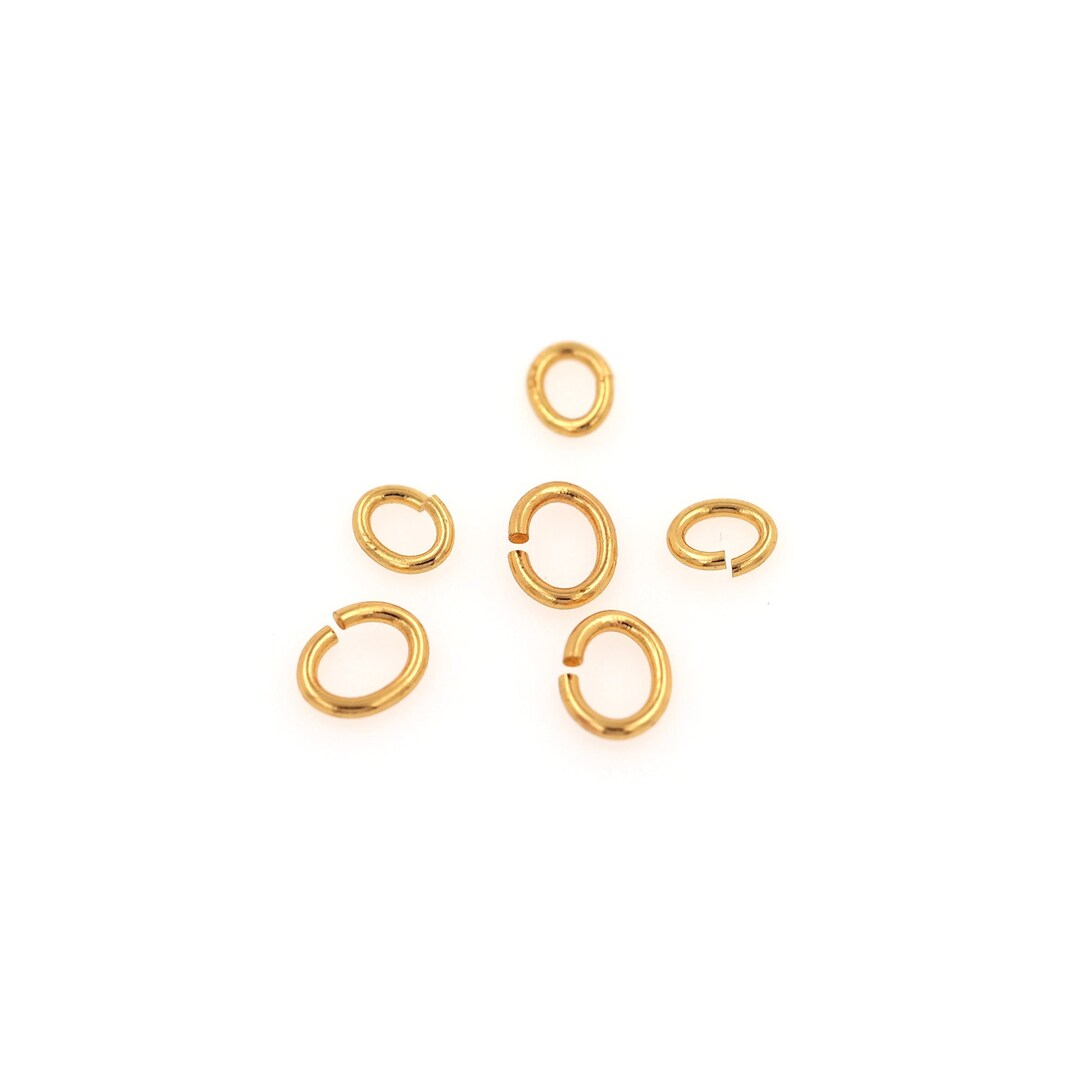 Oval Jump Ring, 18K Gold Filled Round Jump Ring, Charm Open Ring, DIY ...