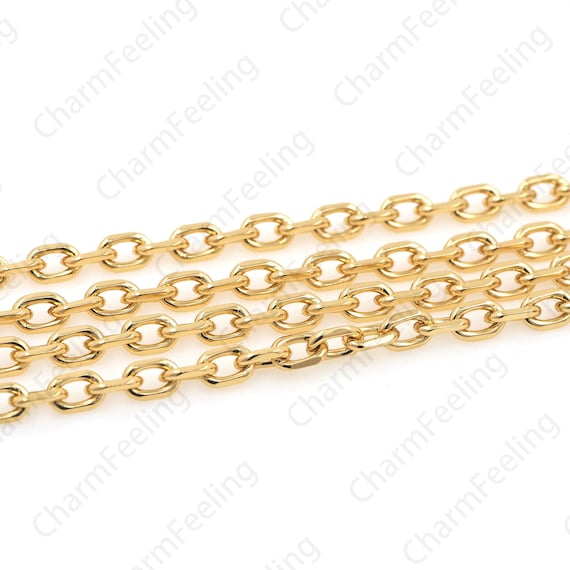 Small Rectangular Chain Welded Chain Semi-finished Chain - Etsy