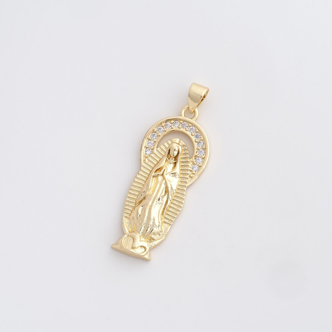 Gold Religion Pendant,18k Gold Filled Virgin Mary Pendant,virgin ...
