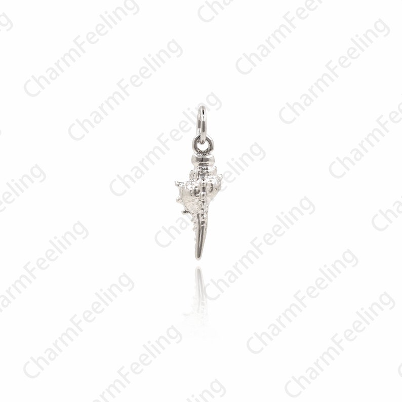 Conch Necklace Conch Pendant Ocean Charm Gold Conch Charm | Etsy