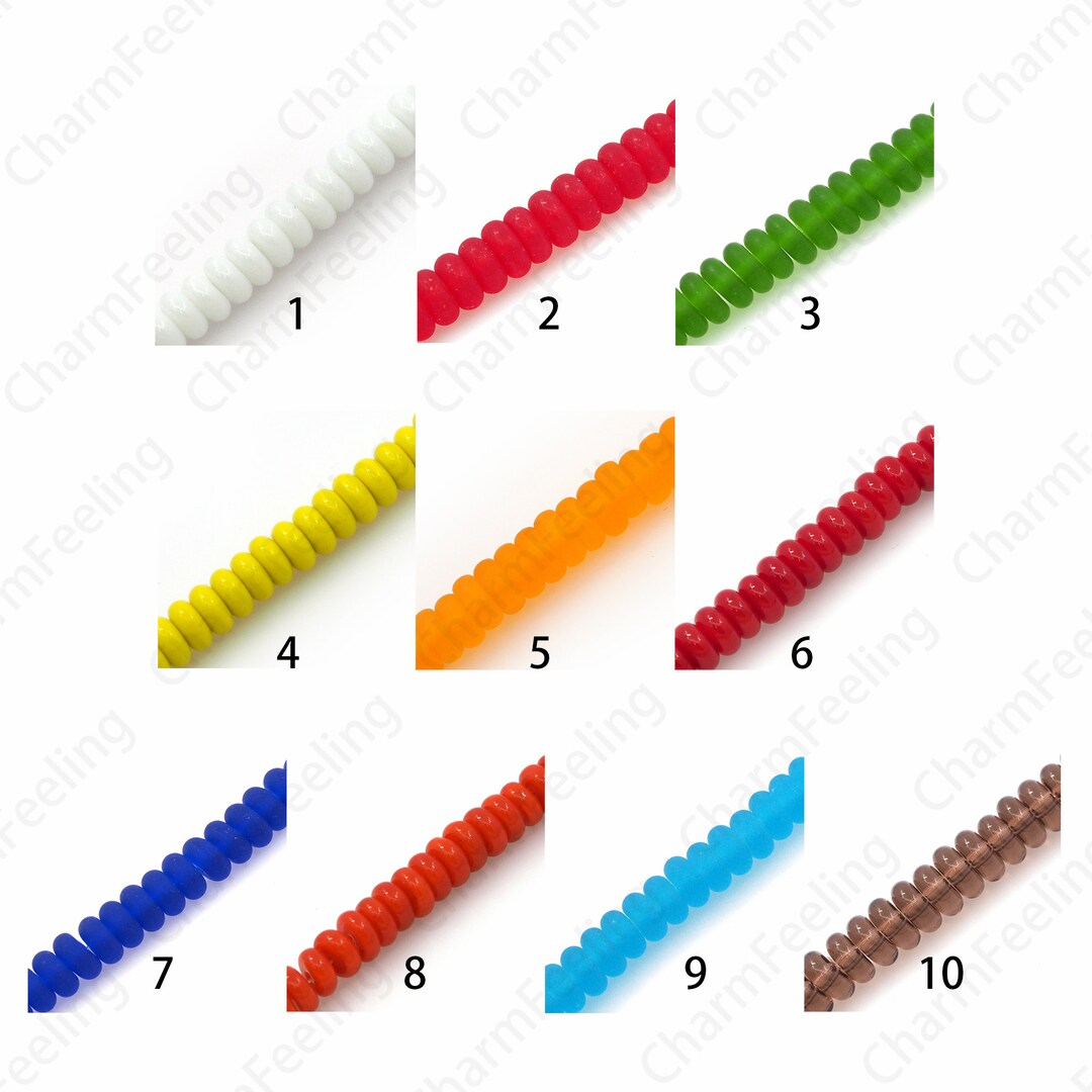 Abacus Glass Beads, Disc Beads, Murano Glass Jewelry, Abacus Spacer ...