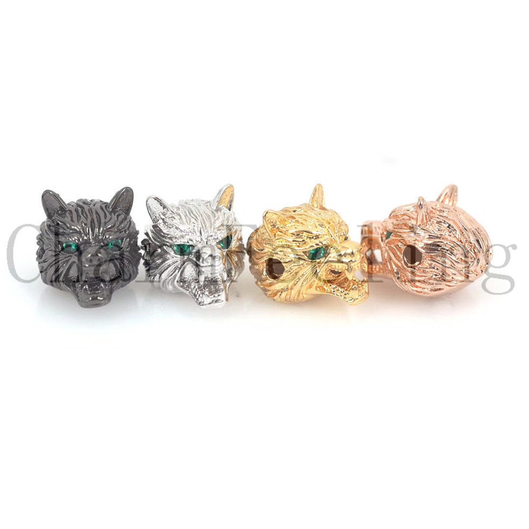 Wolf Head Beads,wolf Head Pendant,wolf Head Necklace,carved Wolf Head ...