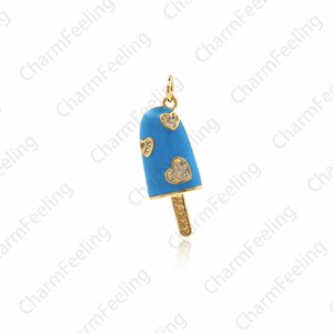 18K Gold Filled Ice Cream Pendant, Ice Cream Necklace, Ice Cream ...