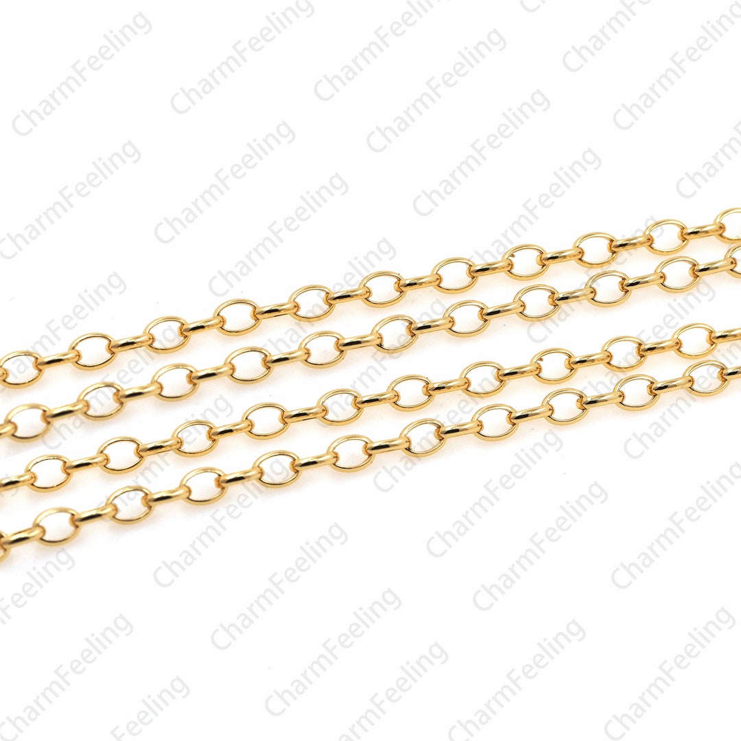 Oval Welded Chain, Brass Chain, Jewelry Chain, DIY Bracelet/necklace ...