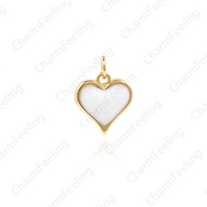 Enamel Heart-shaped Pendant, Heart-shaped Necklace, Enamel Heart Charm ...