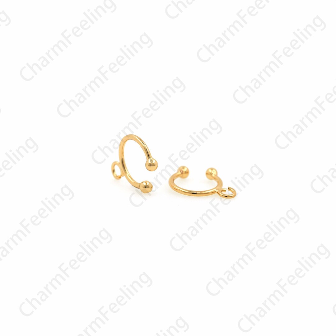 1 Pair, Simple Clip Earring Accessories, 18K Gold Filled Bone Clip ...