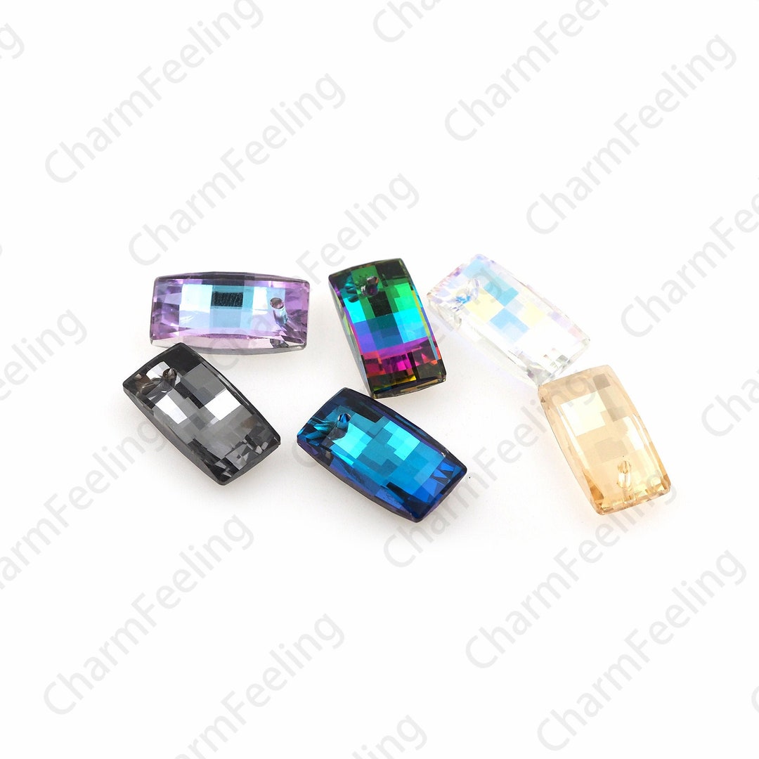 144pcs, Rectangular Crystal Pendants, Crystal 6696 Necklace Pendant ...