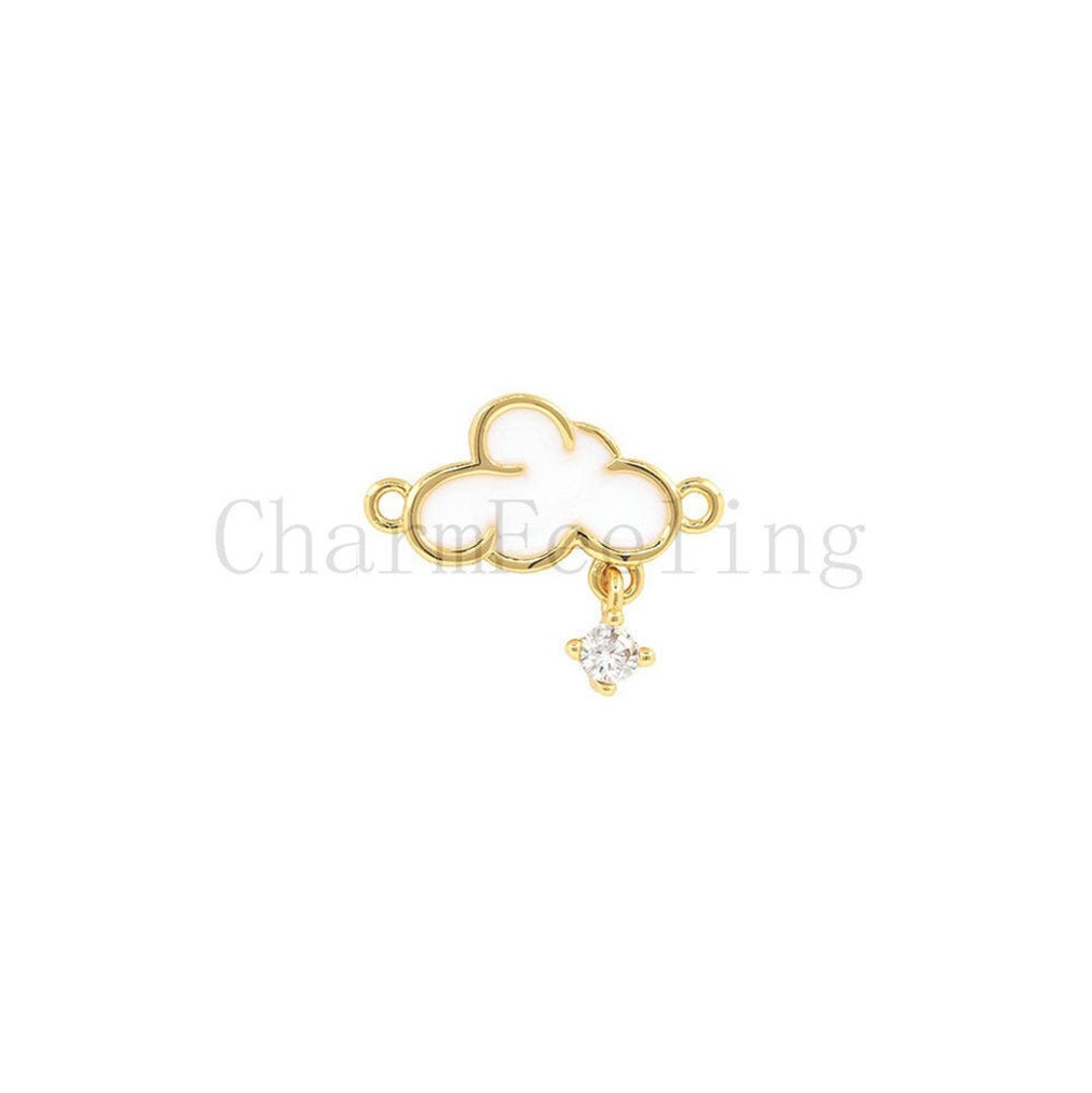 Cloud Connector-cloud Bracelet-cloud Pendant-cute Cloud-enamel Cloud 14 ...