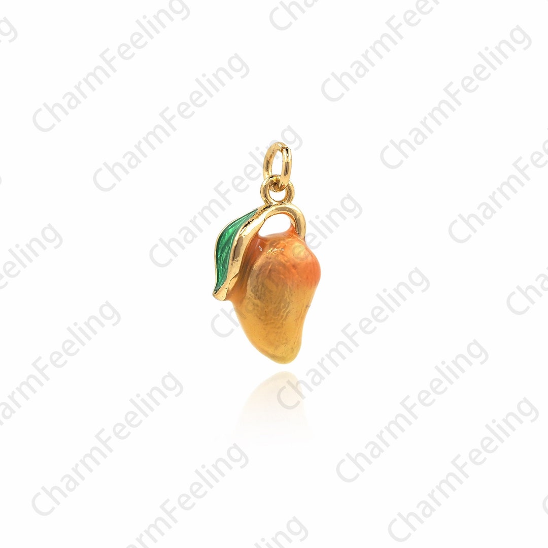 18K Gold Filled Mango Necklace, Mango Pendant, Mango Charm, Fruit ...