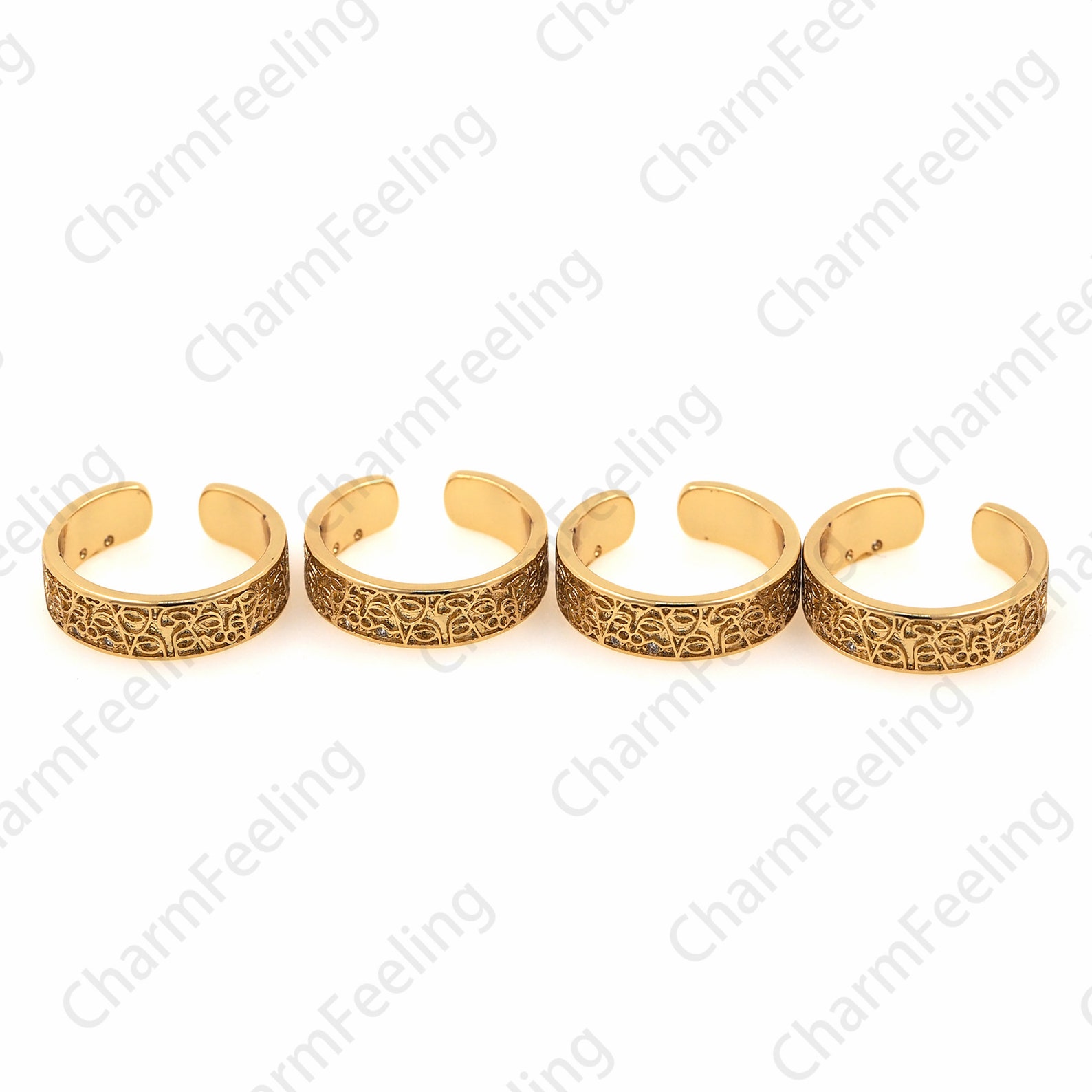 18K Gold Filled Daily Ring Adjustable Ring Gold Open Ring - Etsy