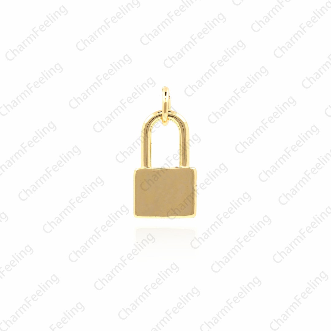 Small Shiny Gold Padlock，gold Lock Charms Pendant，bracelet Necklace ...