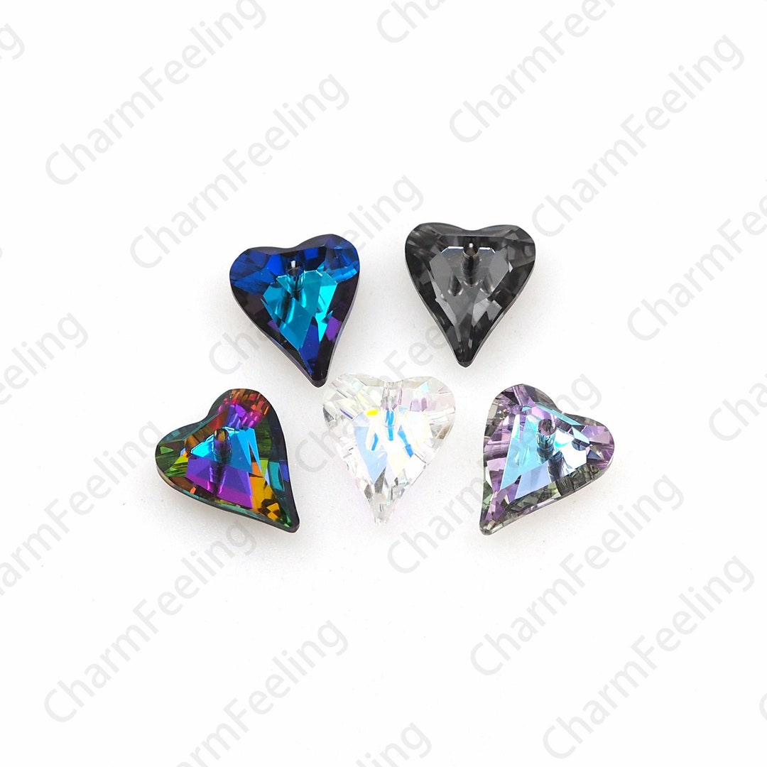 280pcs Heart-shaped Crystal Pendant, Heart-shaped Crystal Charm, Love ...