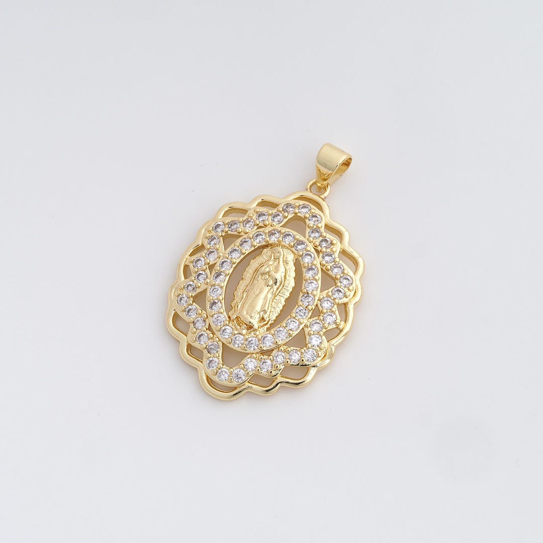 Gold Religion Pendant,18k Gold Filled Virgin Mary Pendant,virgin ...