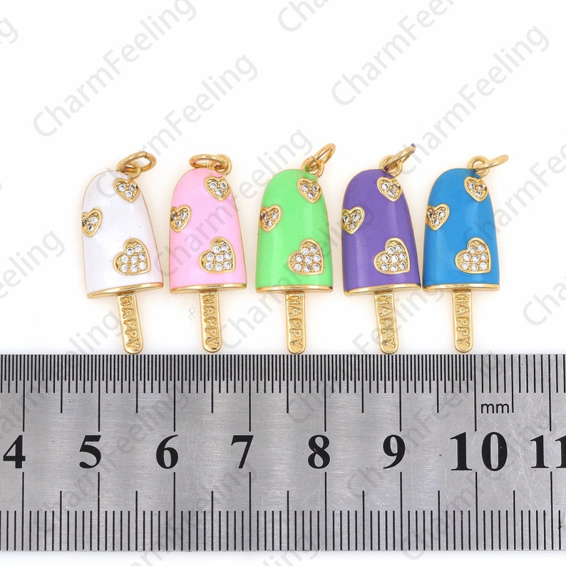 18K Gold Filled Ice Cream Pendant Ice Cream Necklace Ice - Etsy