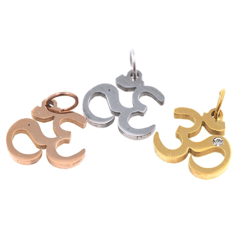 Gold Om Pendant om Symbol Necklace Om Jewelry 15121.5mm | Etsy