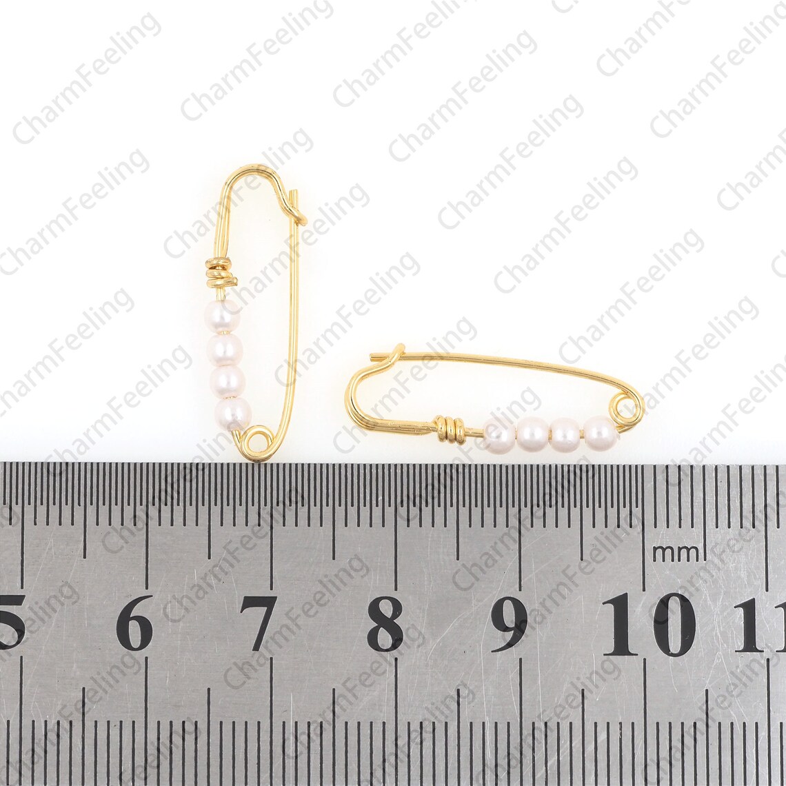 Exquisite Safety Pin Earrings, Gold Pin Earrings, Safety Pin Ear ...
