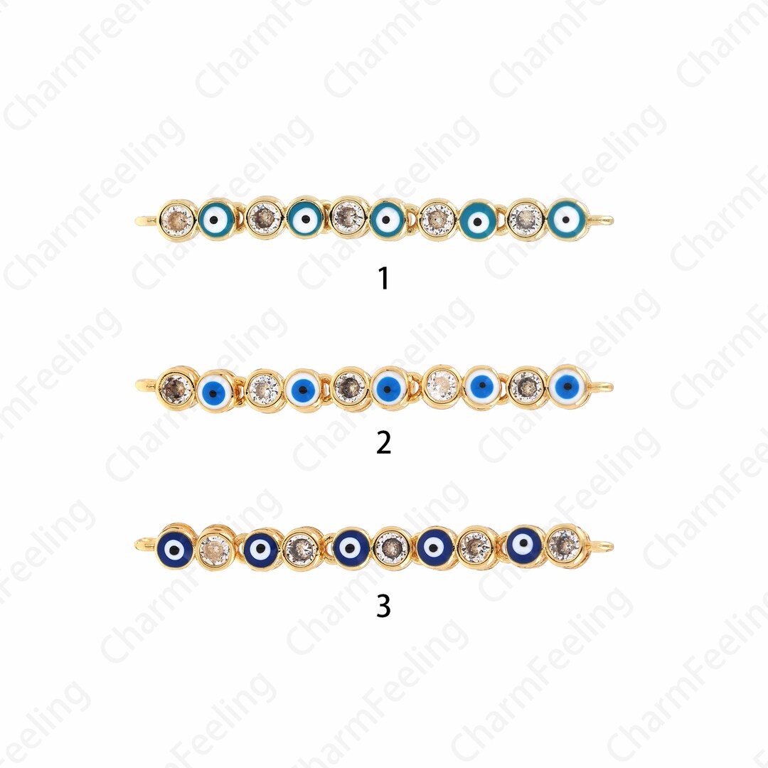 18K Gold Filled Eye Connector, Bar Connector,enamel Connector, Circular ...