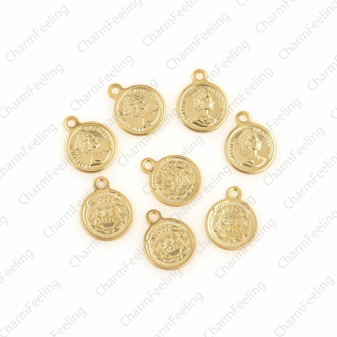 18K Queen Elizabeth Pendant the Charm of Elizabeth Coinqueen - Etsy