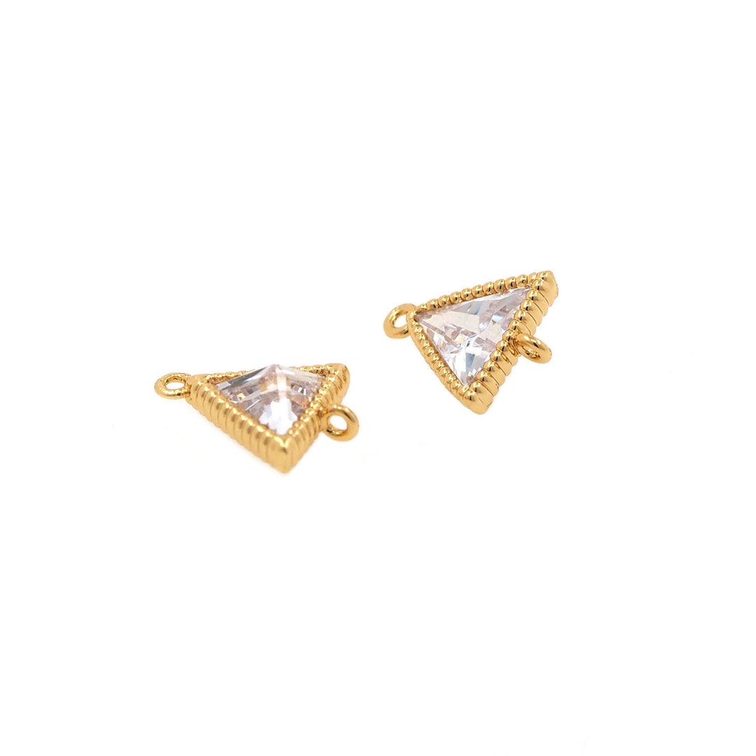 Triangle Connector,triangle Links, Gold Triangle Charm,modern Triangle ...