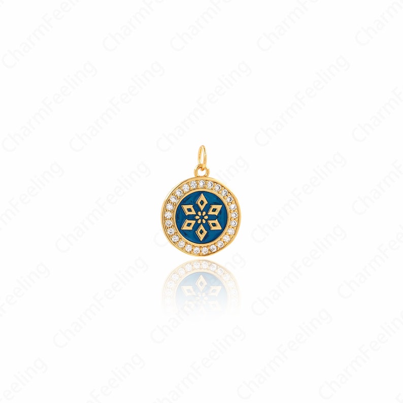 Water Element Charm, Symbol Charm, Element Pendant,18k Gold Filled ...