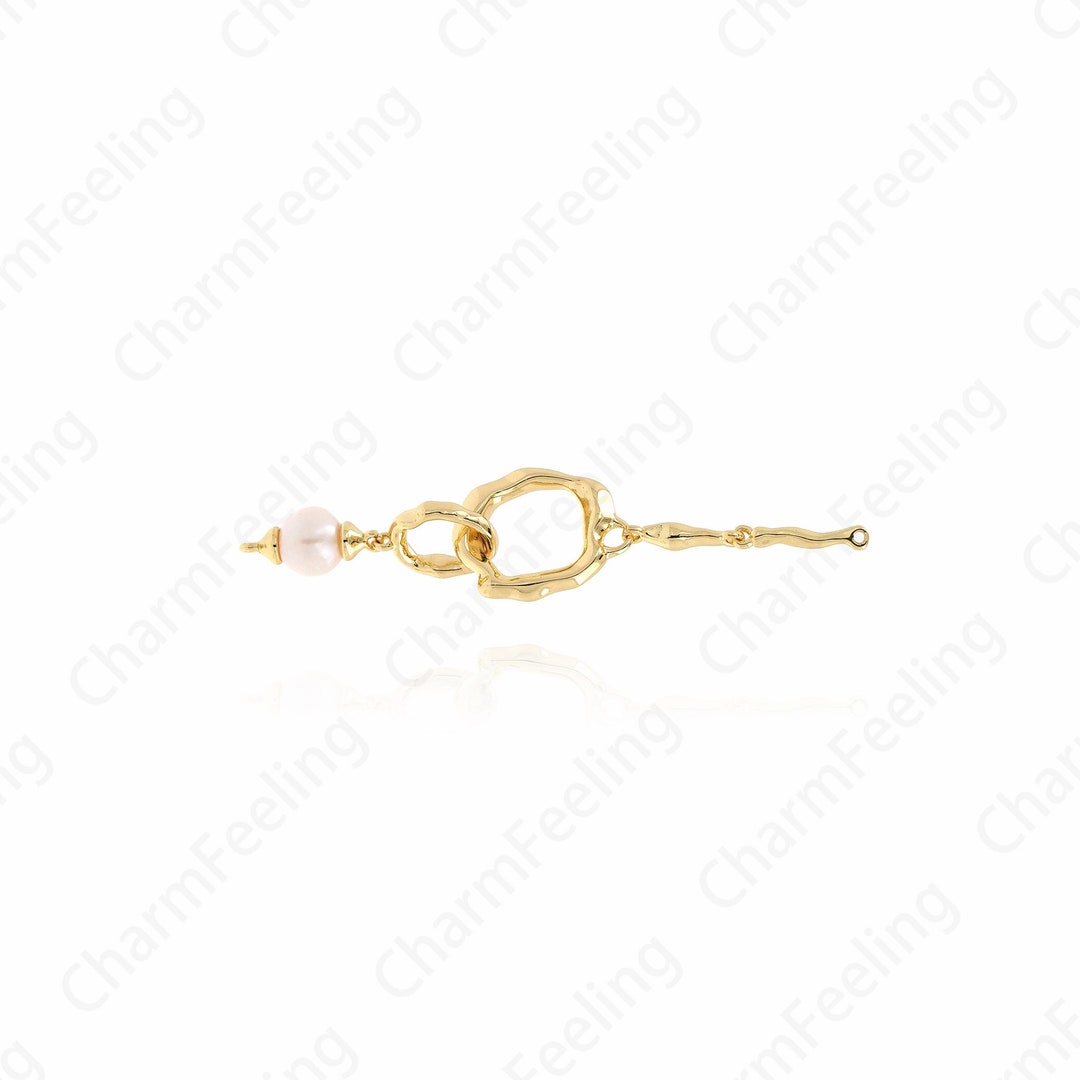 Pearl Connector, 18K Gold Filled Pearl Jewelry, Bar Connector, Bar ...