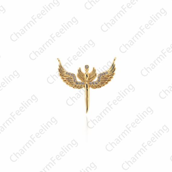 Scepter Pendant18k Gold Filled Wing Pendantscepter - Etsy