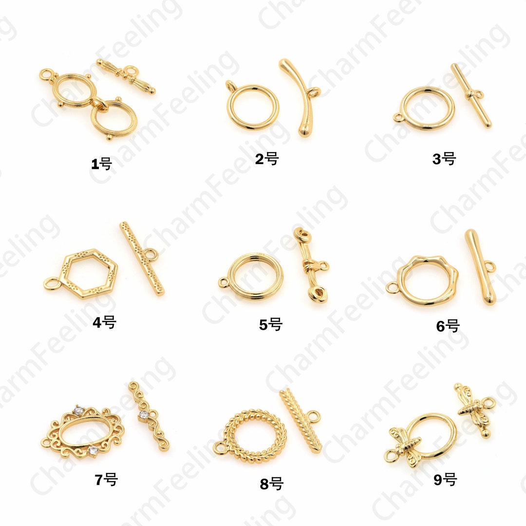 18K Gold-plated OT Clasp, Necklace Clasp, Bracelet Clasp, Jewelry Clasp ...