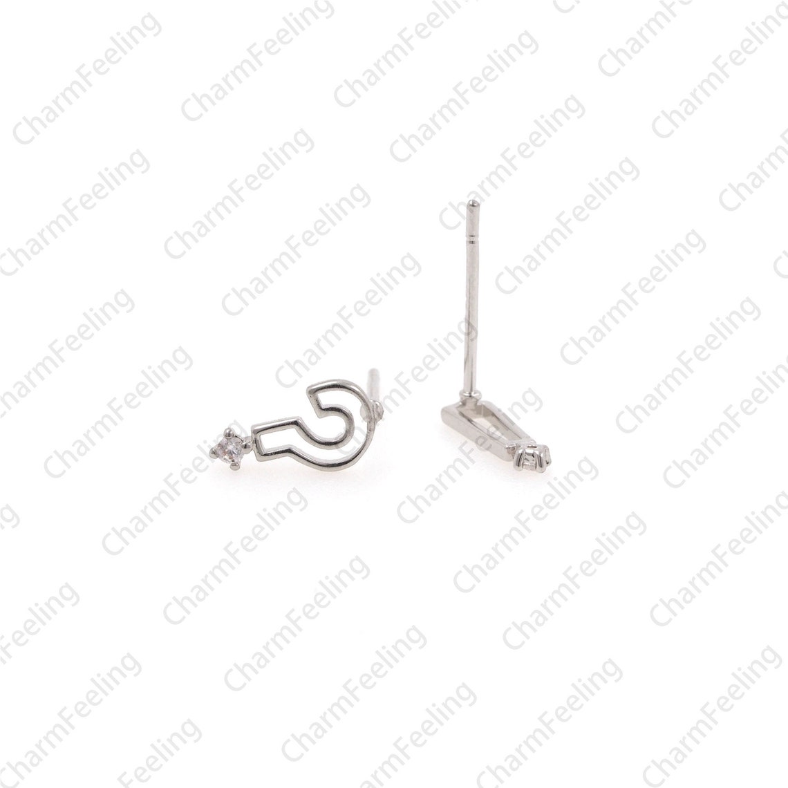 Question Mark Note Studs, Exclamation Mark Studs, Punctuation Earrings ...