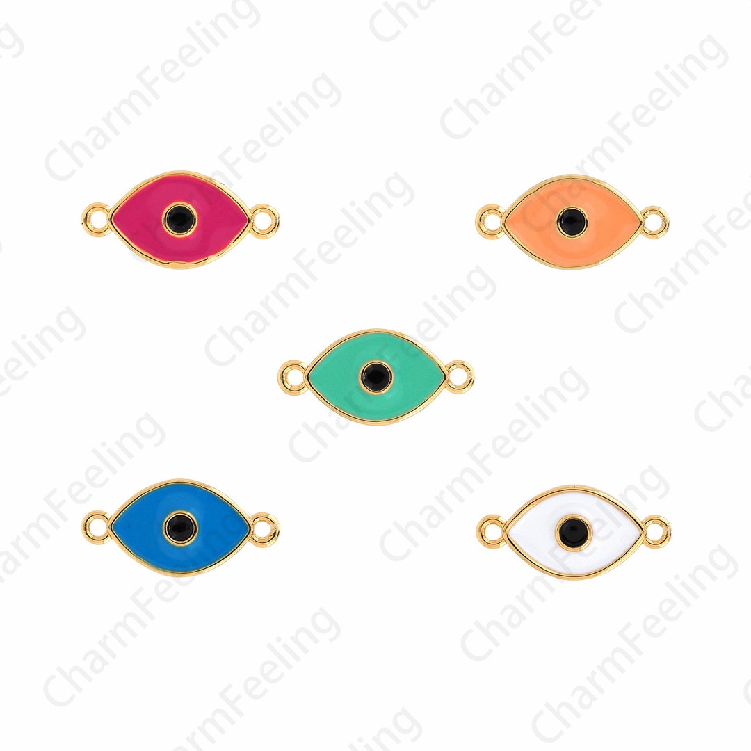 Eye Jewelry,magic Eye Connector,18k Gold Filled Enamel Only Connector ...
