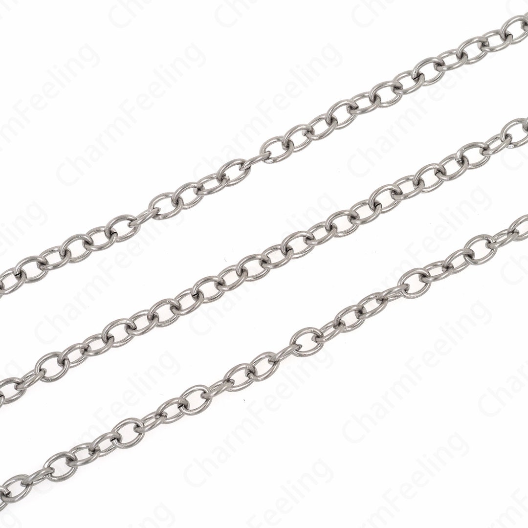 Silver Filledstainless Steel Chain Square Chain Necklace,classic Chain ...