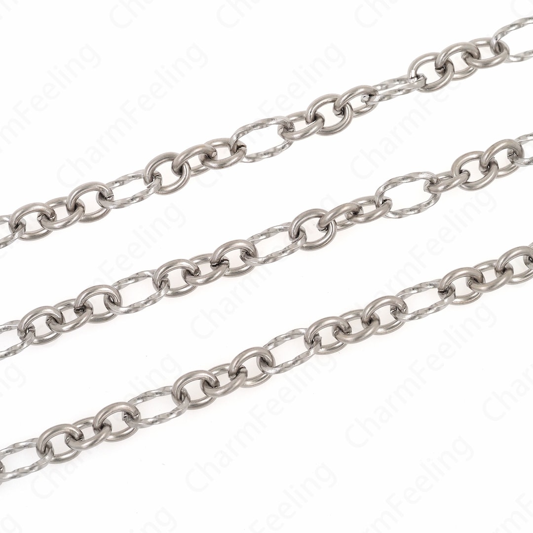 Silver Filledstainless Steel Chain Ring Chain Necklace, Layered ...