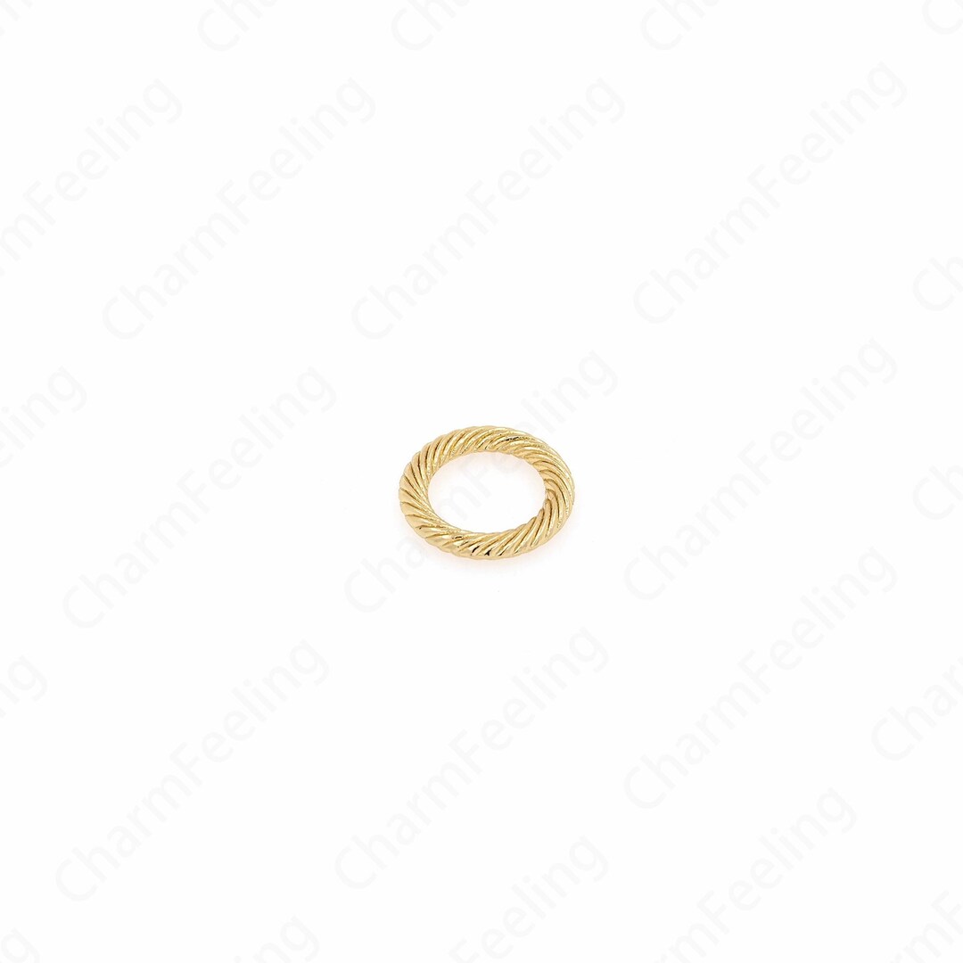 10 Pcs Gold Jump Ring, Jump Ring,18k Gold Filled Twist Jump Ring, Open ...
